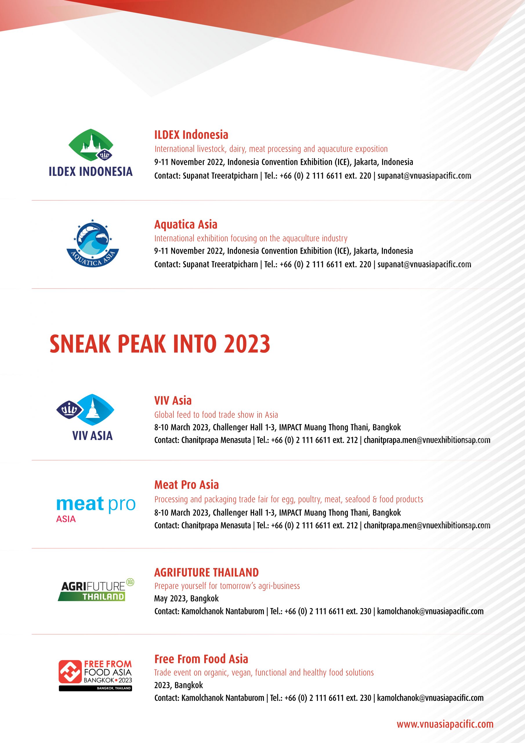 วีเอ็นยู เอเชีย แปซิฟิค พร้อมเปิดครึ่งปีหลังด้วยหลากหลายงานแสดงสินค้าทั้งในและต่างประเทศ – VNU ...